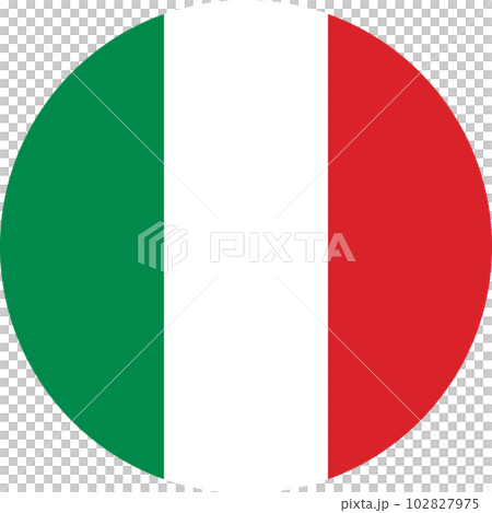 round Italian flag of Italyのイラスト素材 [102827975] - PIXTA