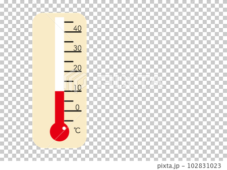 thermometer showing 10 degrees - Stock Illustration [102831023] - PIXTA