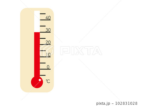 30℃を示す温度計のイラスト素材 [102831028] - PIXTA