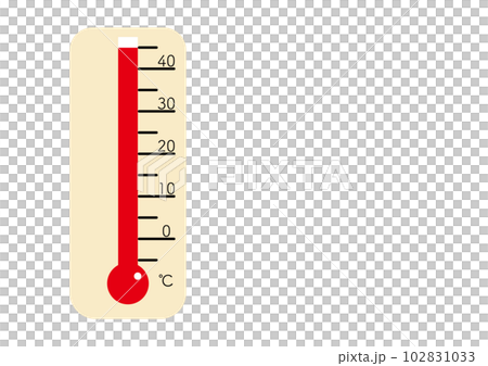 Thermometer showing 45 degrees Celsius - Stock Illustration [102831033 ...