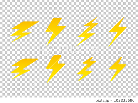 A simple illustration of lightning - Stock Illustration [102833690] - PIXTA
