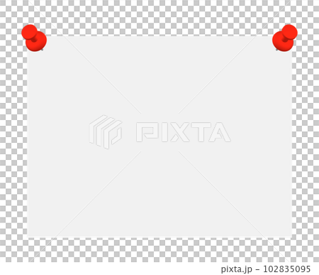 paper fastened with thumbtacks - Stock Illustration [102835095] - PIXTA