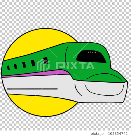 Shinkansen Hayabusa illustration - Stock Illustration [102854742] - PIXTA