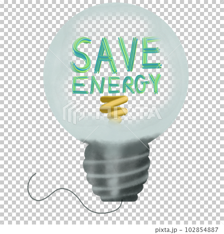 Save energy light bulb, water color drawing... - Stock Illustration ...