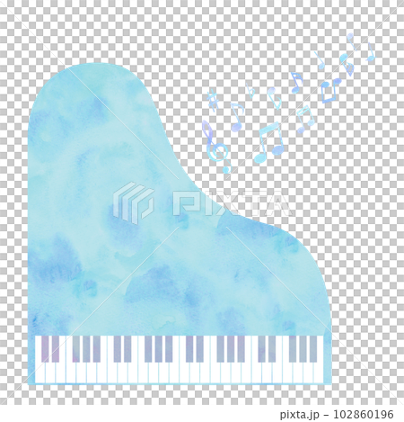 Light blue piano - Stock Illustration [102860196] - PIXTA