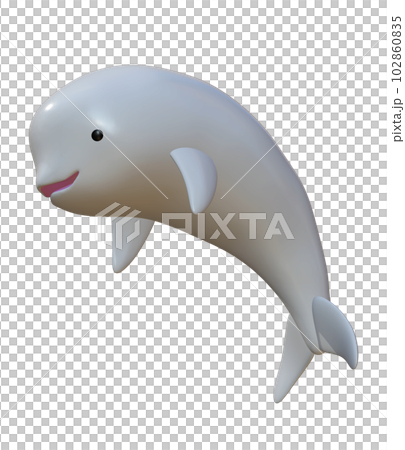 3D stereoscopic beluga character - Stock Illustration [102860835] - PIXTA