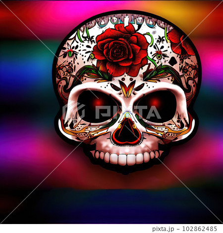 day of the dead themeのイラスト素材 [102862485] - PIXTA