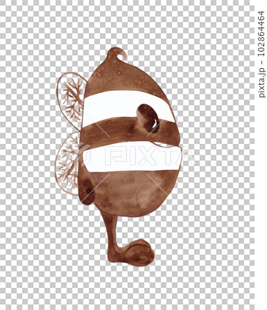 Coffee bee. Cartoon character. Isolated...のイラスト素材 [102864464] - PIXTA