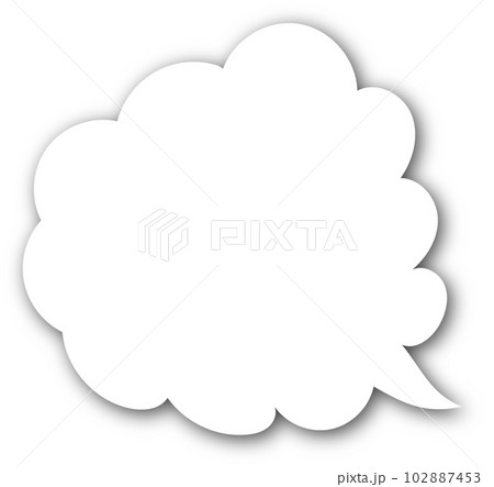 手書き風吹き出しイラストドロップシャドウのイラスト素材 [102887453] - PIXTA