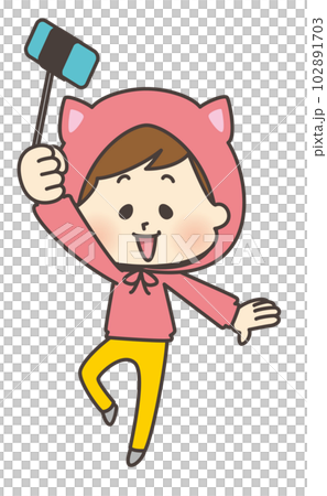 smiling youtuber - Stock Illustration [102891703] - PIXTA