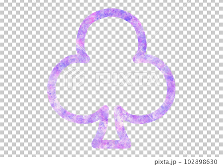 purple watercolor clover shaped frame - Stock Illustration [102898630 ...