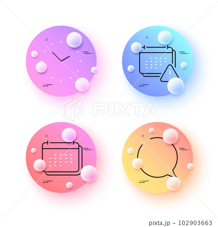 Speech bubble, Notification and Calendar...のイラスト素材 [102903663] - PIXTA