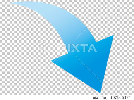 Arrow, descent, down, fall, decrease, decline,... - Stock Illustration [102906374] - PIXTA