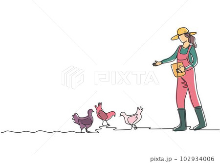 Feeding Chickens Clipart