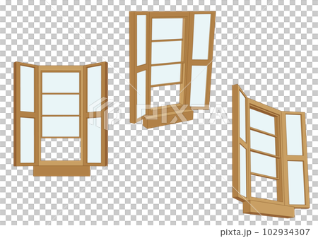 Windows Upper and lower sliding windows Raising... - Stock Illustration ...