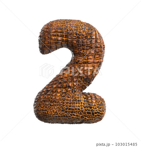 crocodile number 2 - 3d reptile digit -...のイラスト素材 [103015485] - PIXTA