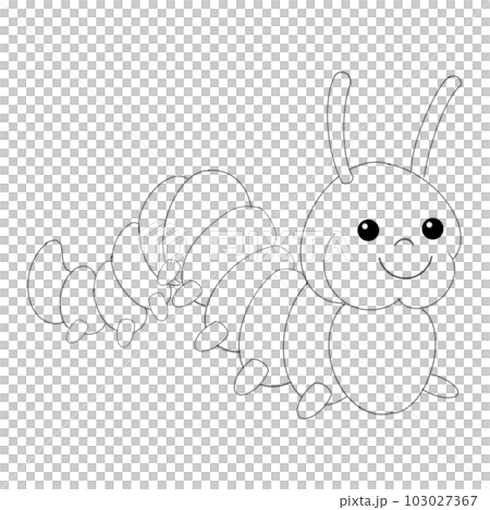 Cut out a smiley caterpillar - Stock Illustration [103027367] - PIXTA