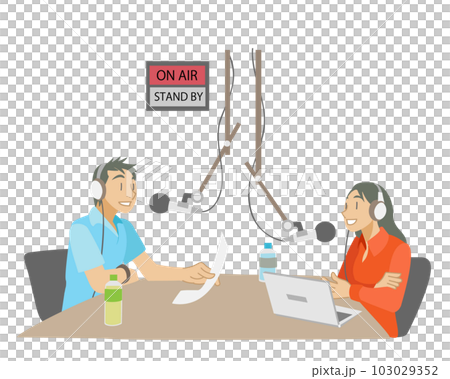 Illustration of a radio broadcasting station - Stock Illustration ...