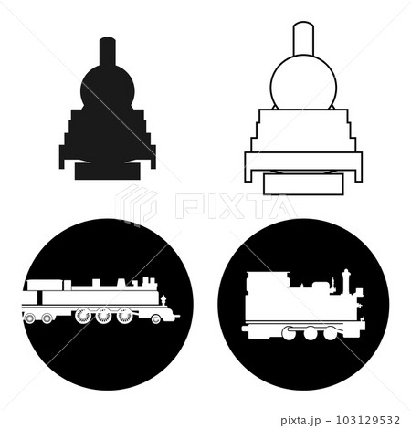 steam locomotive iconのイラスト素材 [103129532] - PIXTA