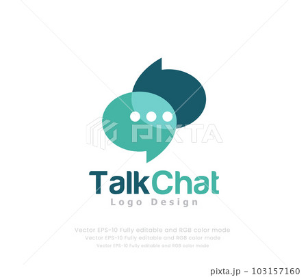 Talk chat logo design with a speech bubble のイラスト素材 [103157160] - PIXTA