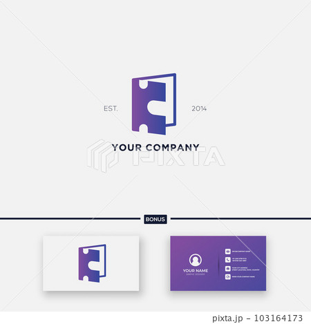 Education Puzzle book logo studyのイラスト素材 [103164173] - PIXTA