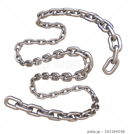 Metal chain curved 3Dのイラスト素材 [103164598] - PIXTA