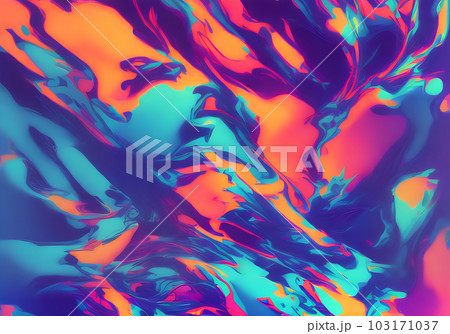 3D abstract flat background neon palette textured.のイラスト素材 [103171037 ...