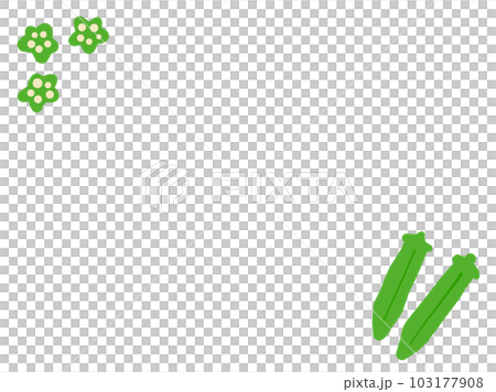 Cute okra frame / hand-drawn illustration material - Stock Illustration ...