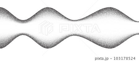 Wavy pattern with sand texture. Noise stipple...のイラスト素材 [103178524] - PIXTA