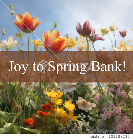 Composition of spring bank holiday text over...のイラスト素材 [103188233] - PIXTA