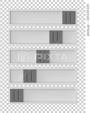 Five plastic slider buttonsのイラスト素材 [103193105] - PIXTA