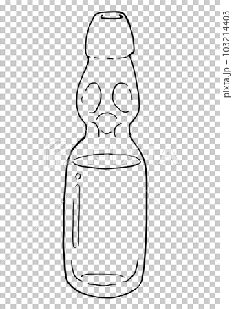 Ramune sketch line drawing illustration - Stock Illustration [103214403 ...