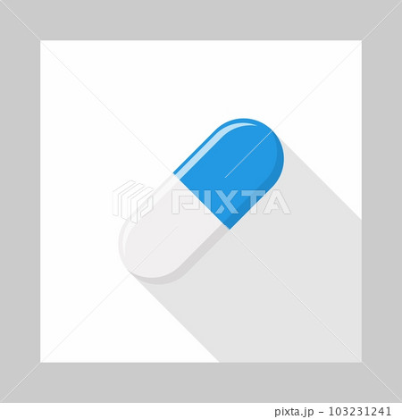 Blue Pill Capsule, Medicine, vector mark...のイラスト素材 [103231241] - PIXTA