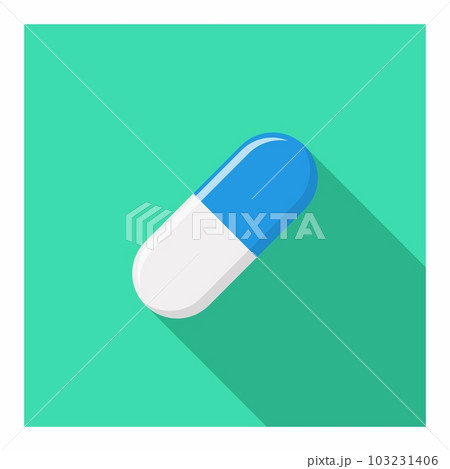 Blue Pill Capsule, Medicine, vector mark...のイラスト素材 [103231406] - PIXTA