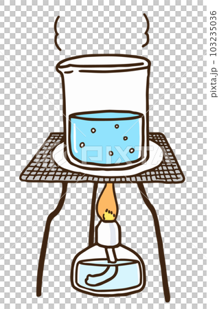 tripod, alcohol lamp and beaker - Stock Illustration [103235036] - PIXTA