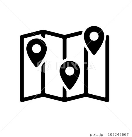 ピン・地図・マップ・目的地 ベクターアイコンイラスト (ピクトグラム)のイラスト素材 [103243667] - PIXTA