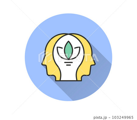 Psychosocial support flat icon. Simple...のイラスト素材 [103249965] - PIXTA
