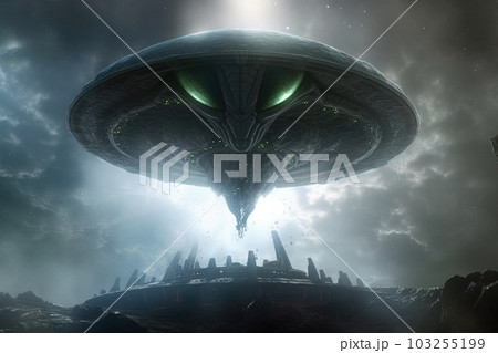 Alien lawyer argues a case in intergalactic...のイラスト素材 [103255199] - PIXTA