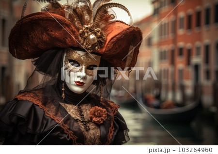 An image of a mysterious figure wearing a...のイラスト素材 [103264960] - PIXTA