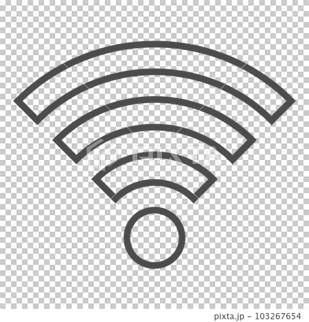 Wi-Fi mark simple line drawing vector icon... - Stock Illustration ...