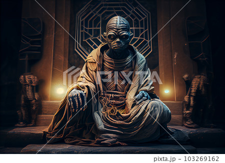 AI generated illustration of wise humanoid...のイラスト素材 [103269162] - PIXTA