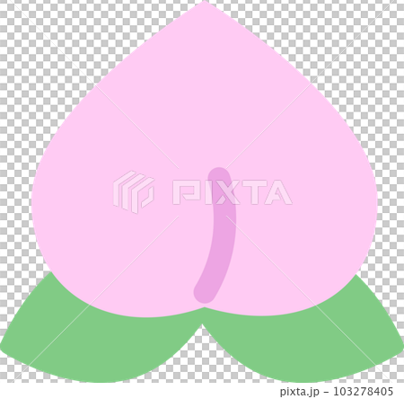 Peach simple illustration icon - Stock Illustration [103278405] - PIXTA