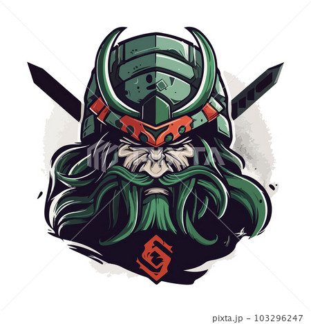 Asian Japanese samurai warrior esport gaming...のイラスト素材 [103296247] - PIXTA