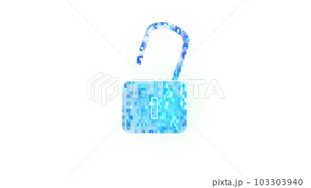 UnLock Cyber Security Key in Matrix Binary Code...のイラスト素材 [103303940] - PIXTA
