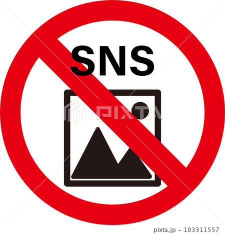 SNS投稿NGのアイコンのイラスト素材 [103311557] - PIXTA