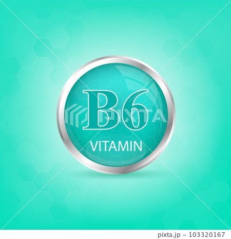 Vitamin B6 icon structure light green...のイラスト素材 [103320167] - PIXTA