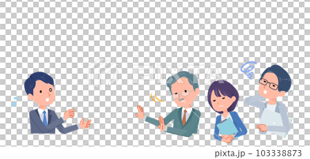 Business scene where the proposal is rejected - Stock Illustration ...