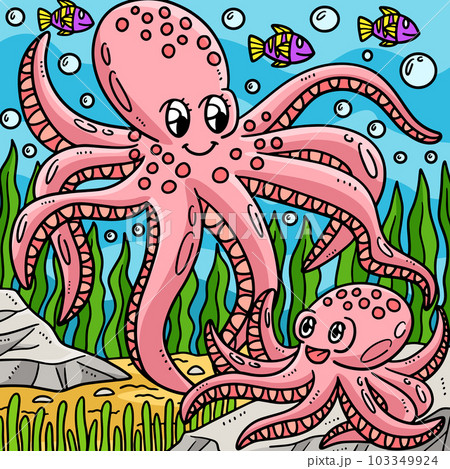 Cartoon Baby Octopus
