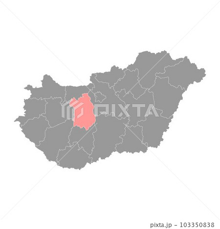 Fejer county map, administrative district of...のイラスト素材 [103350838] - PIXTA
