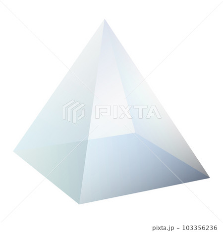 Dispersion light prism. Glass triangular...のイラスト素材 [103356236] - PIXTA